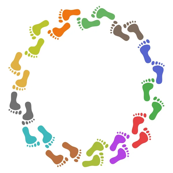 Red footprints Vector Images | Depositphotos