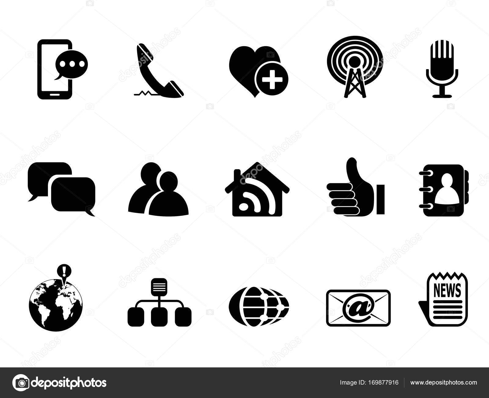 Blog social media icons set Stock Vector Image by ©huhulin #169877916