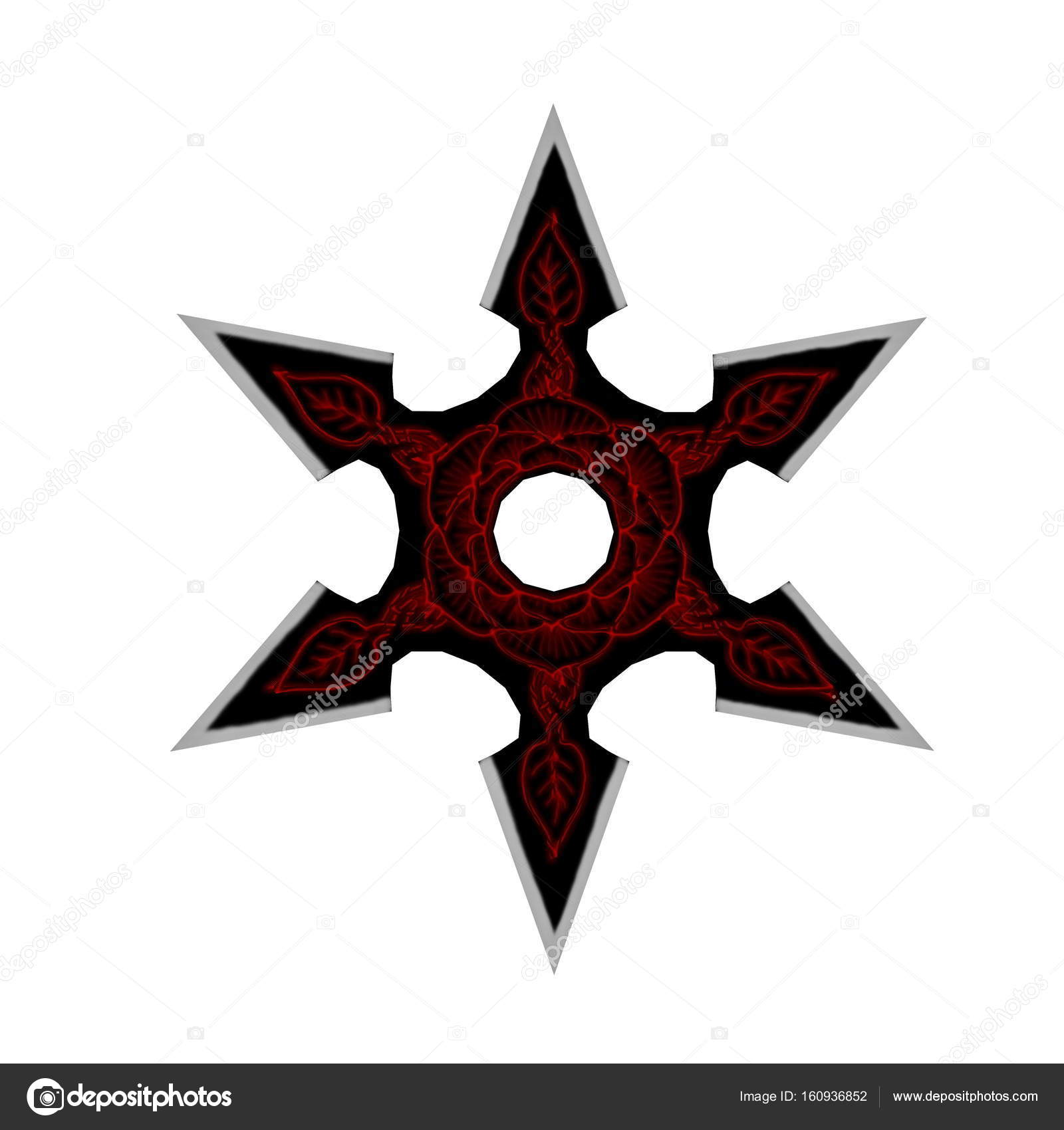 Ninja Throwing Stars Clipart Border