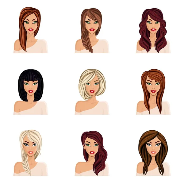 Cartoon Girl Long Hairstyles