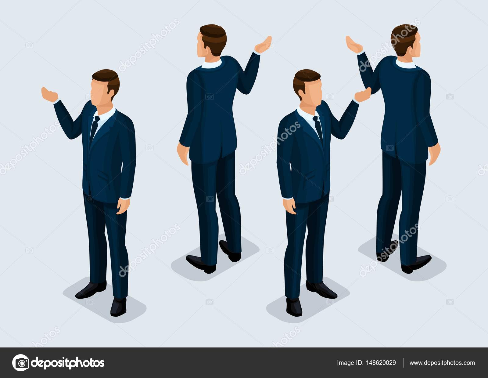 Trend Isometric People Set 3, 3D businessmen in business suits, people ... Trend Isometric People Set 3, 3D businessmen in business suits, people ...