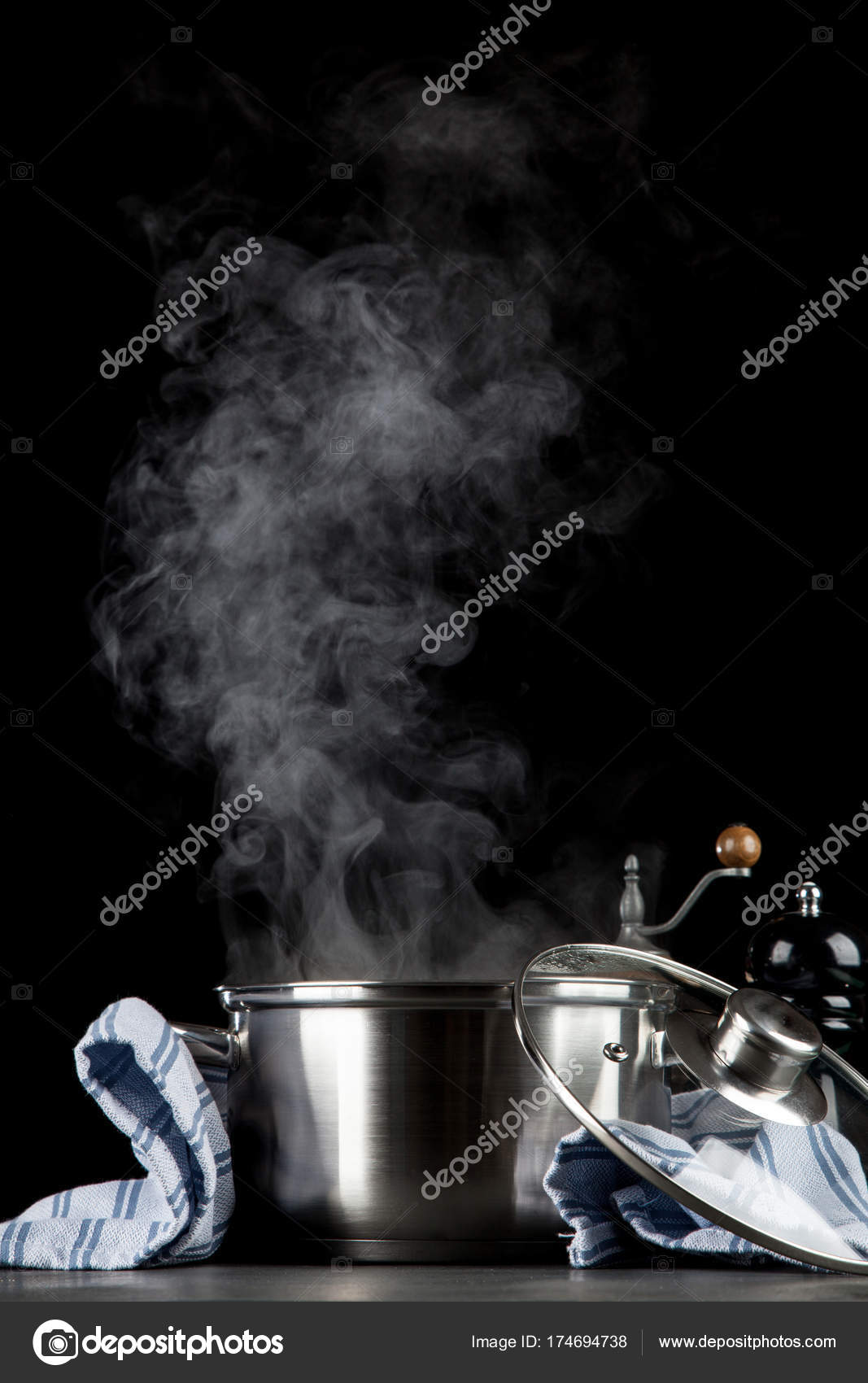 Steaming Pot Of Water