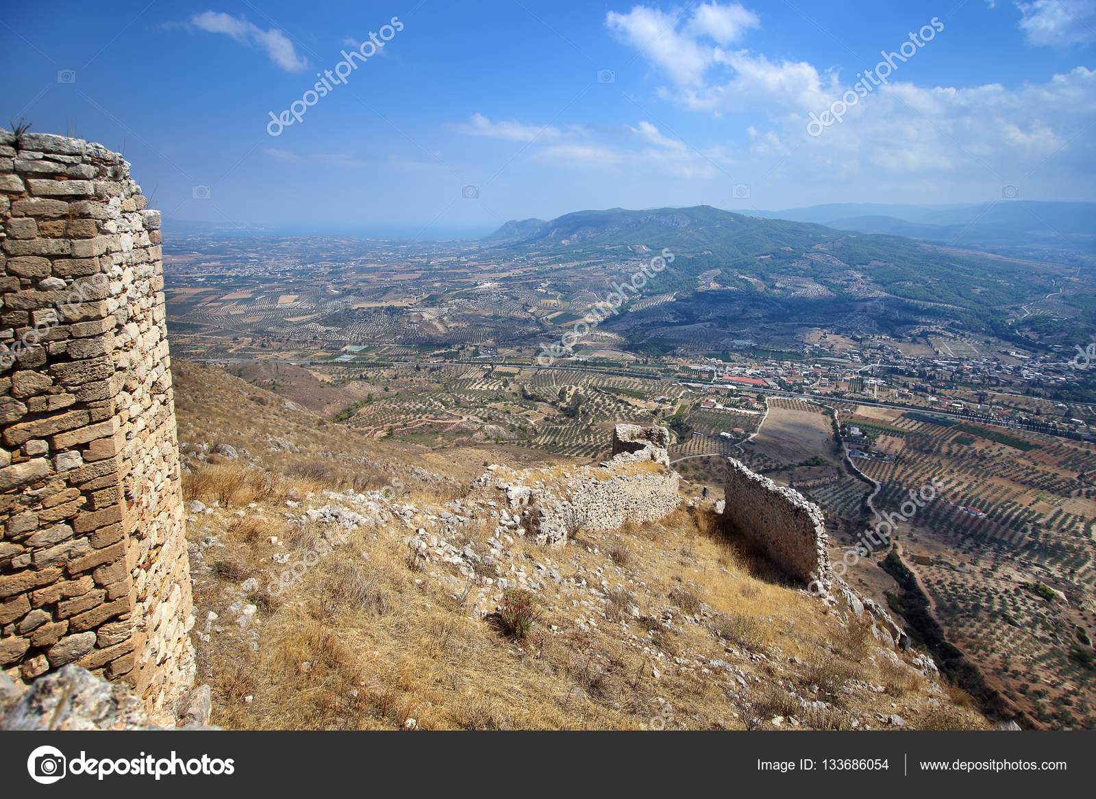 Acrocorinth (the acropolis of ancient Corinth) Stock Photo by ©pgkirich ...