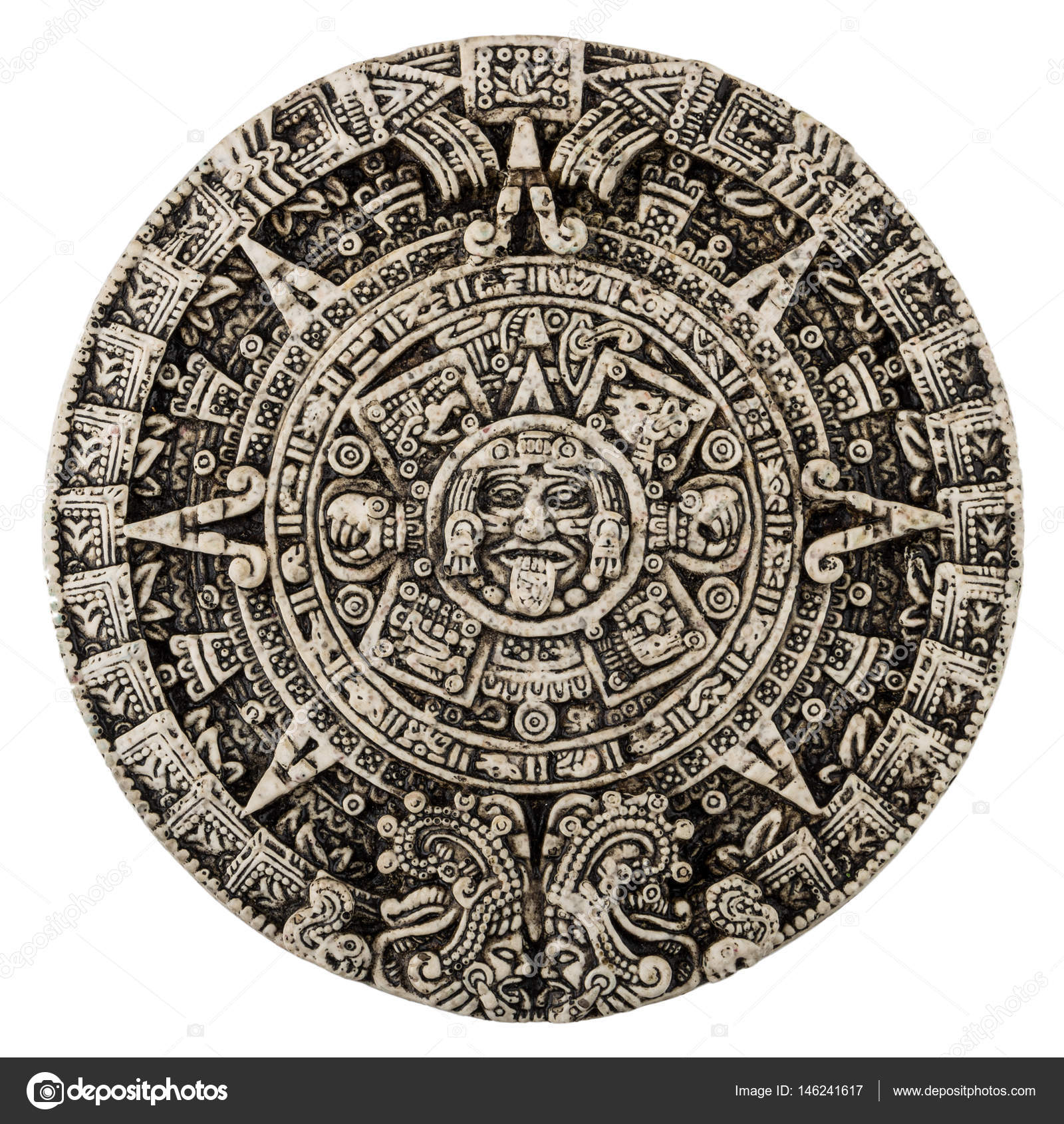The mayan calendar isolated on white Stock Photo by ©firstblood 146241617