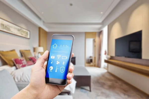 mobile phone in smart home - Stock Image - Everypixel
