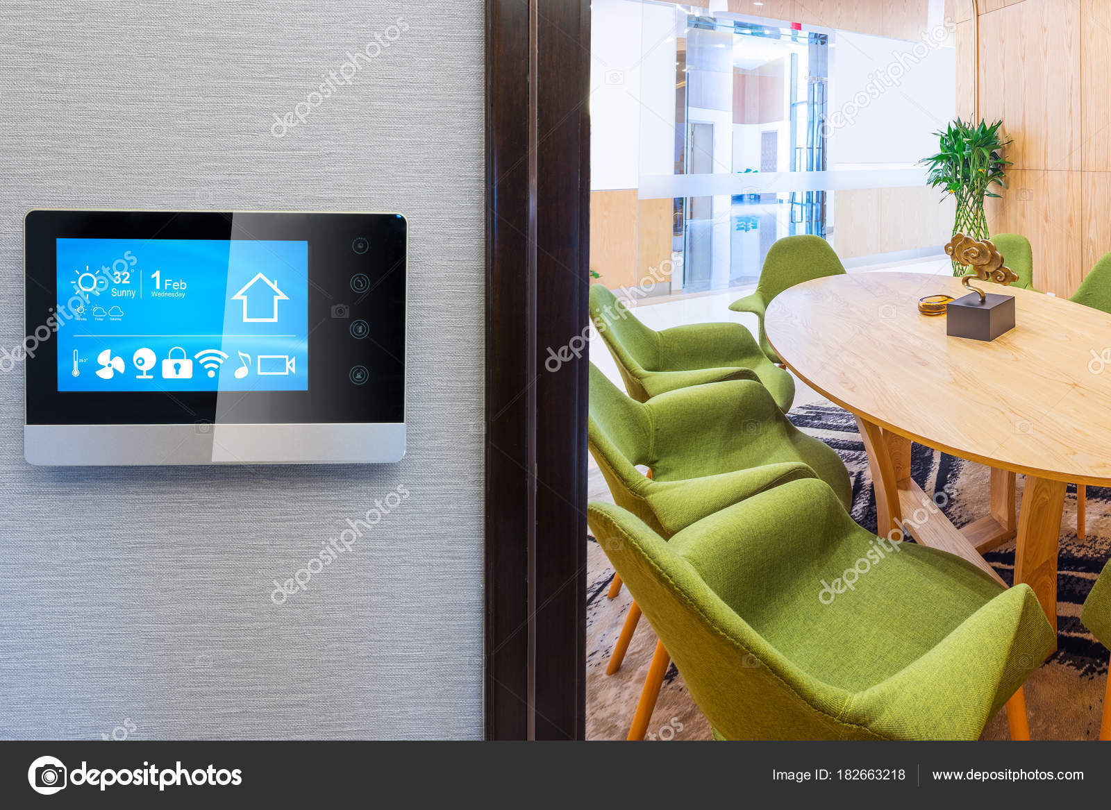 Smart Screen Smart Home Modern Dining Room — Stock Photo © zhudifeng ...