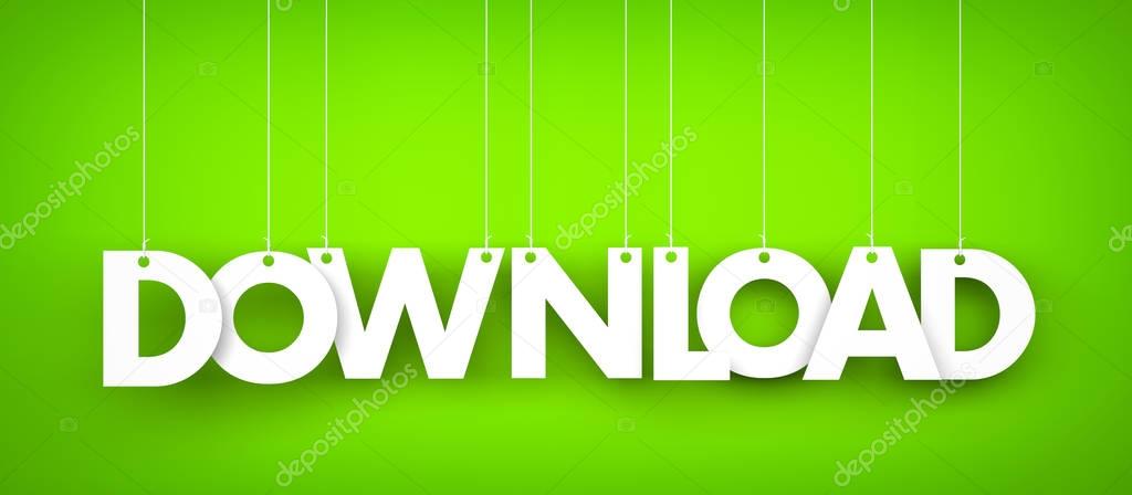 Word Download sign hanging on strings Stock Photo by ©Pixelery.com ...