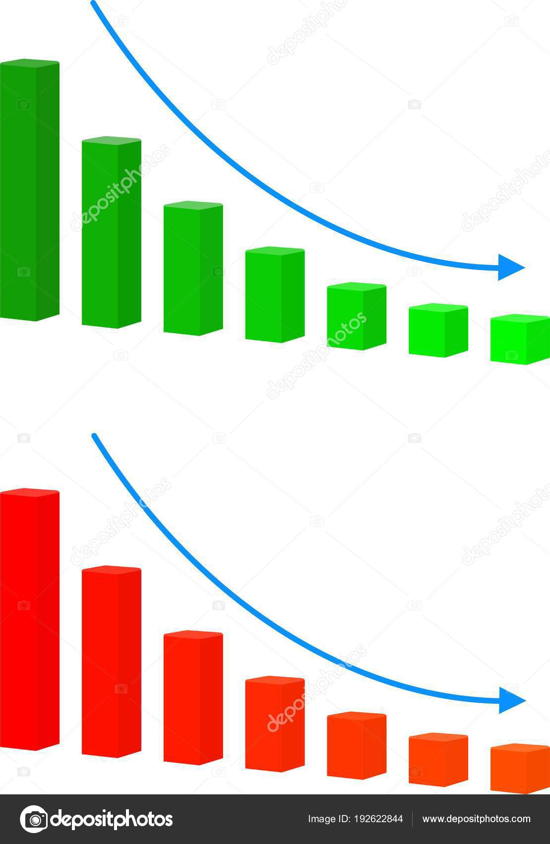 Chart with bars declining vector icon. Decrease sign icon. Finance graph symbol. Stock Vector ...
