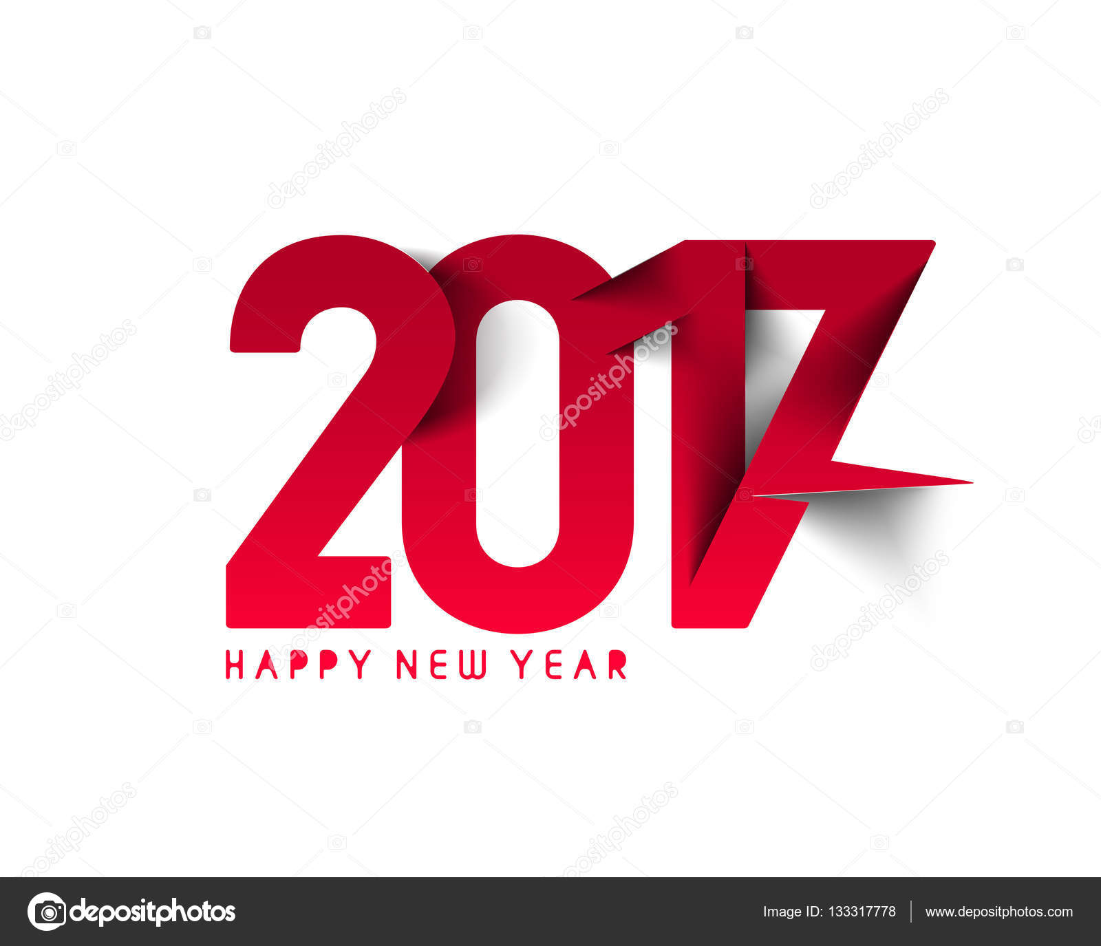 Happy new year 2017 Text Design Stock Vector Image by ©redshinestudio ...