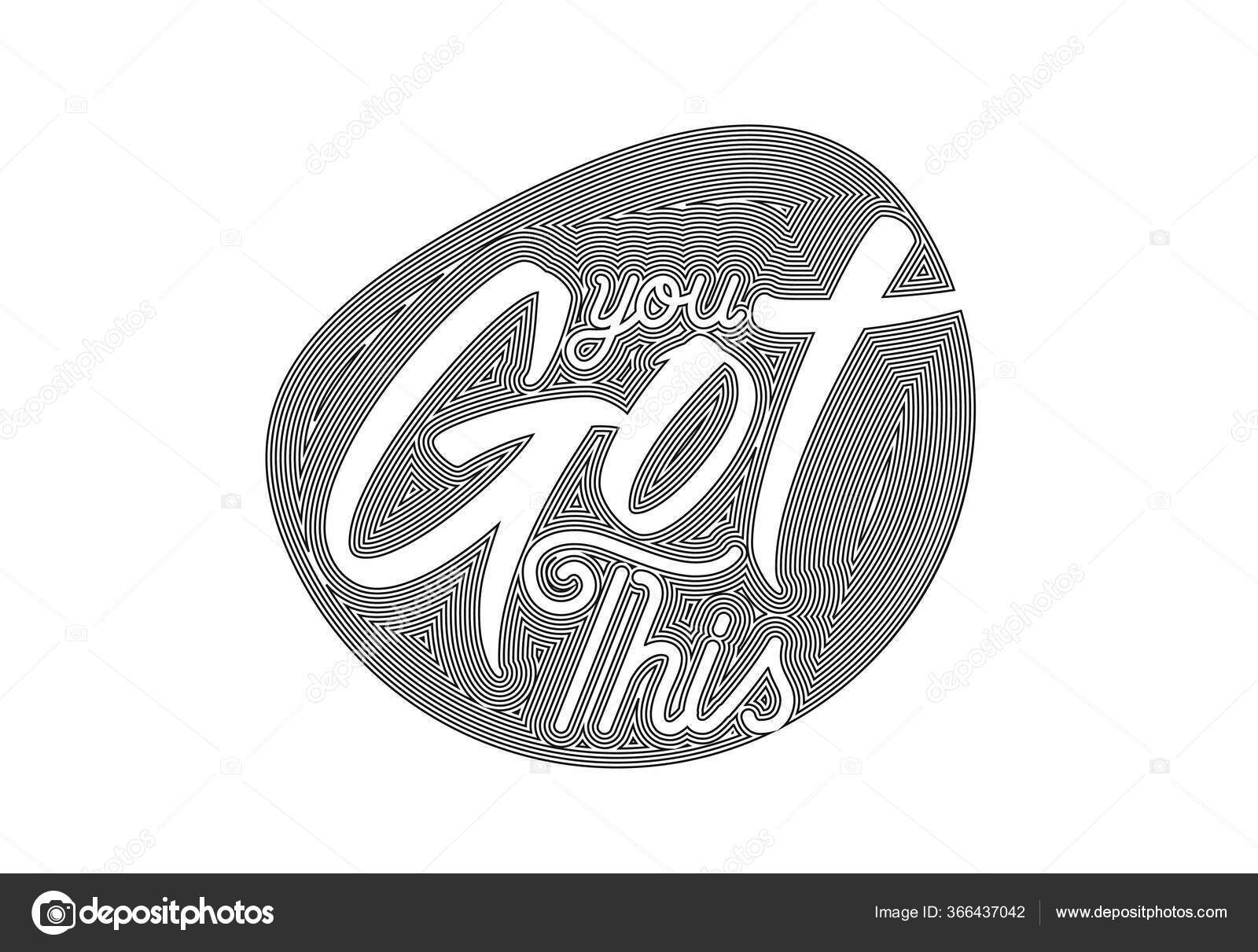 Got Calligraphic Line Art Text Poster Vector Illustration Design Stock ...