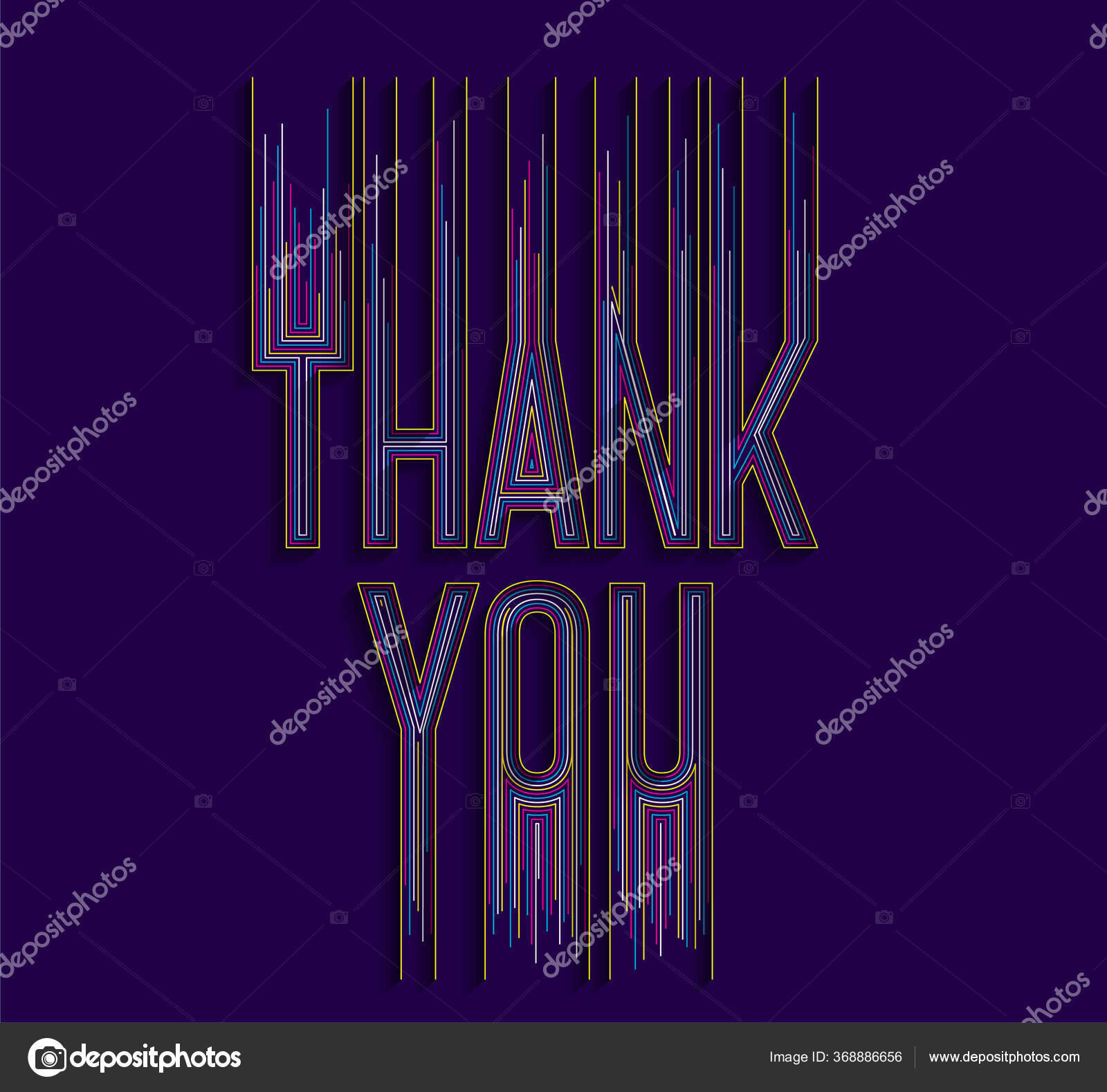 Thank You Calligraphic Style Text Vector Illustration Design Stock ...