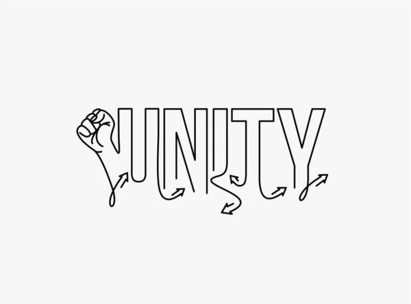 Hand Unity Calligraphic Line Art Text Shopping Poster Vector ...