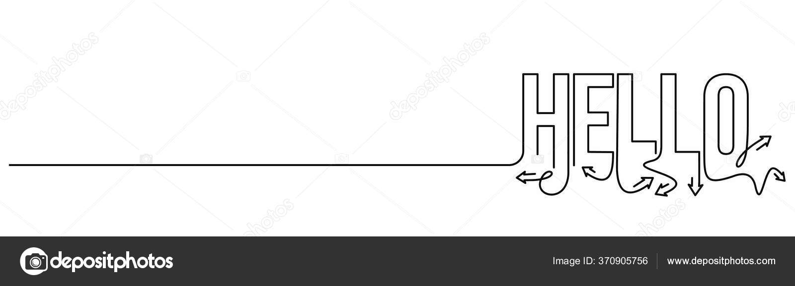 Hello Typography Vector Design Greeting Cards Poster Design Template ...