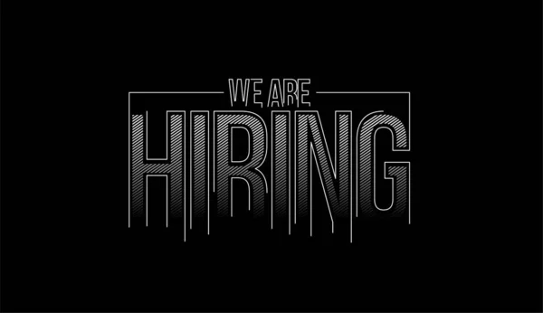 Hiring Calligraphic Line Art Text Shopping Poster Vector Illustration ...