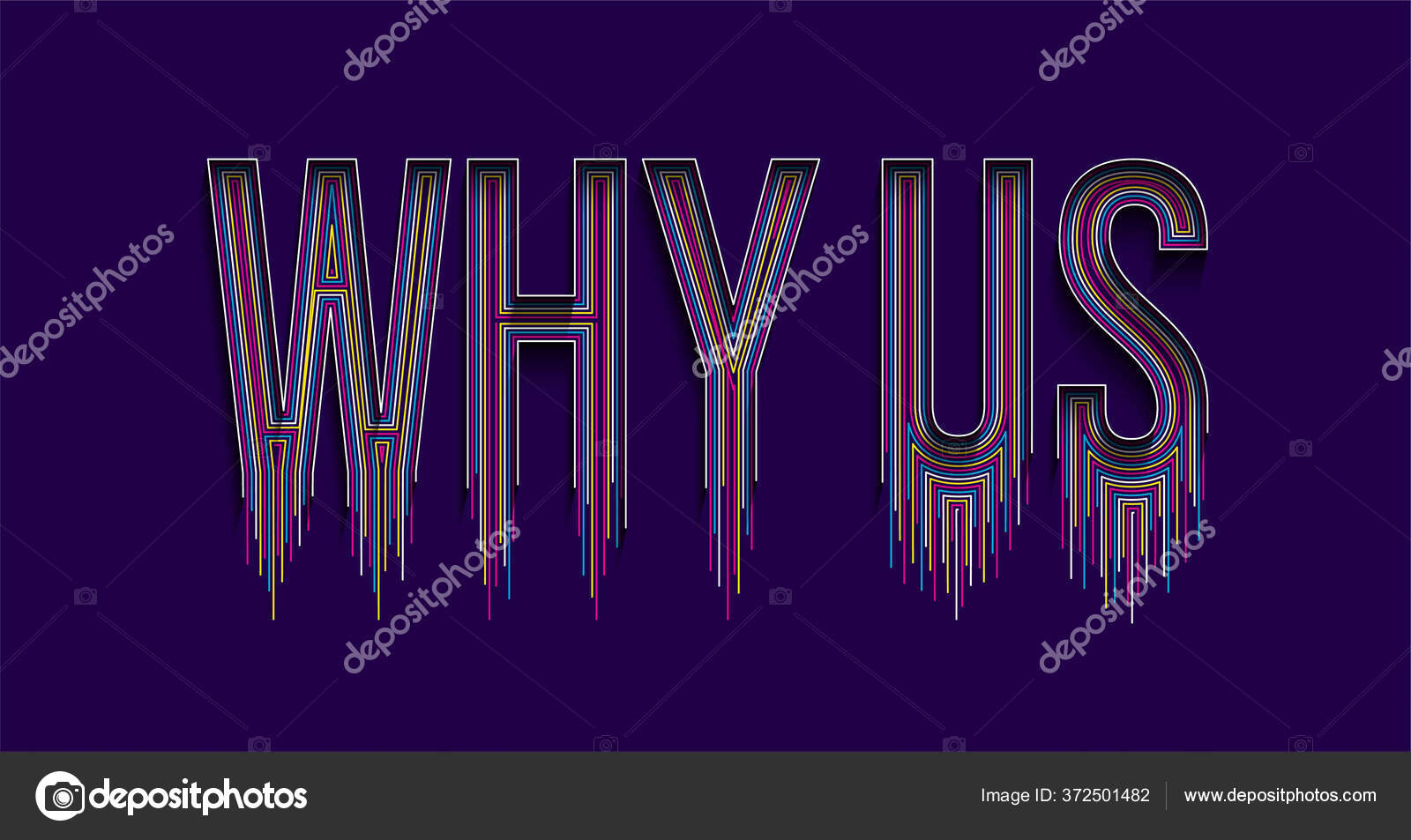Why Calligraphic Line Art Text Banner Poster Vector Illustration Design ...