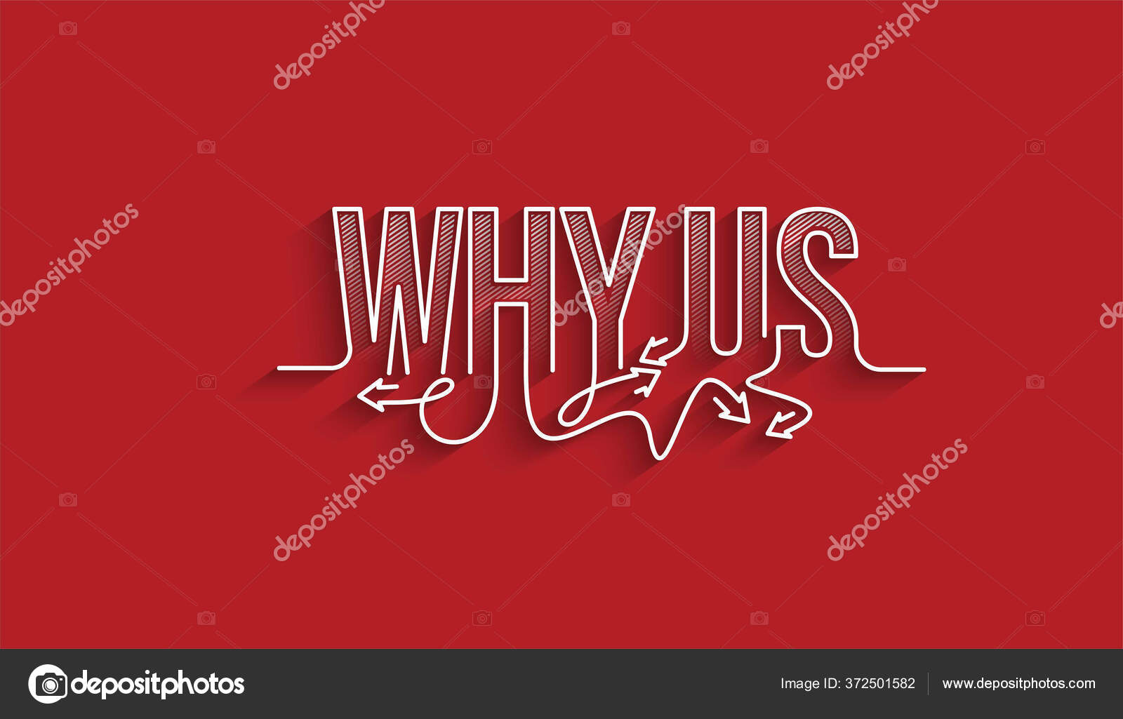 Why Calligraphic Line Art Text Banner Poster Vector Illustration Design ...