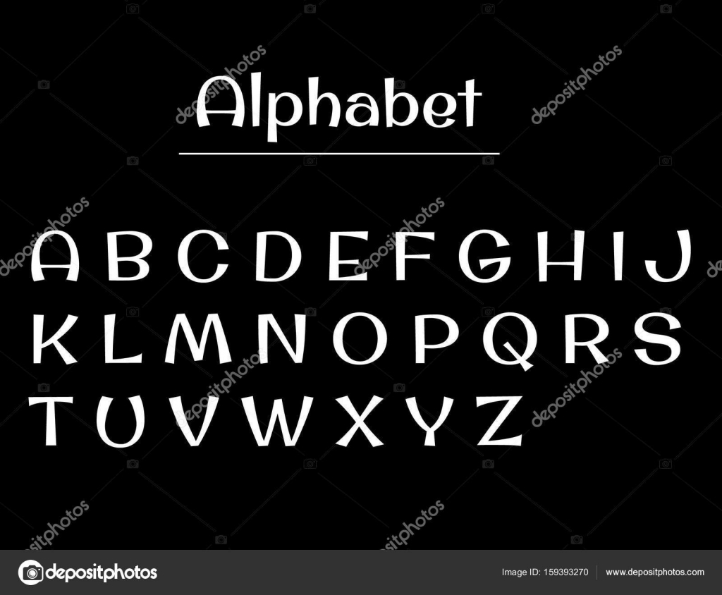 Letras del alfabeto. Letras blancas del alfabeto Vector de stock por ...