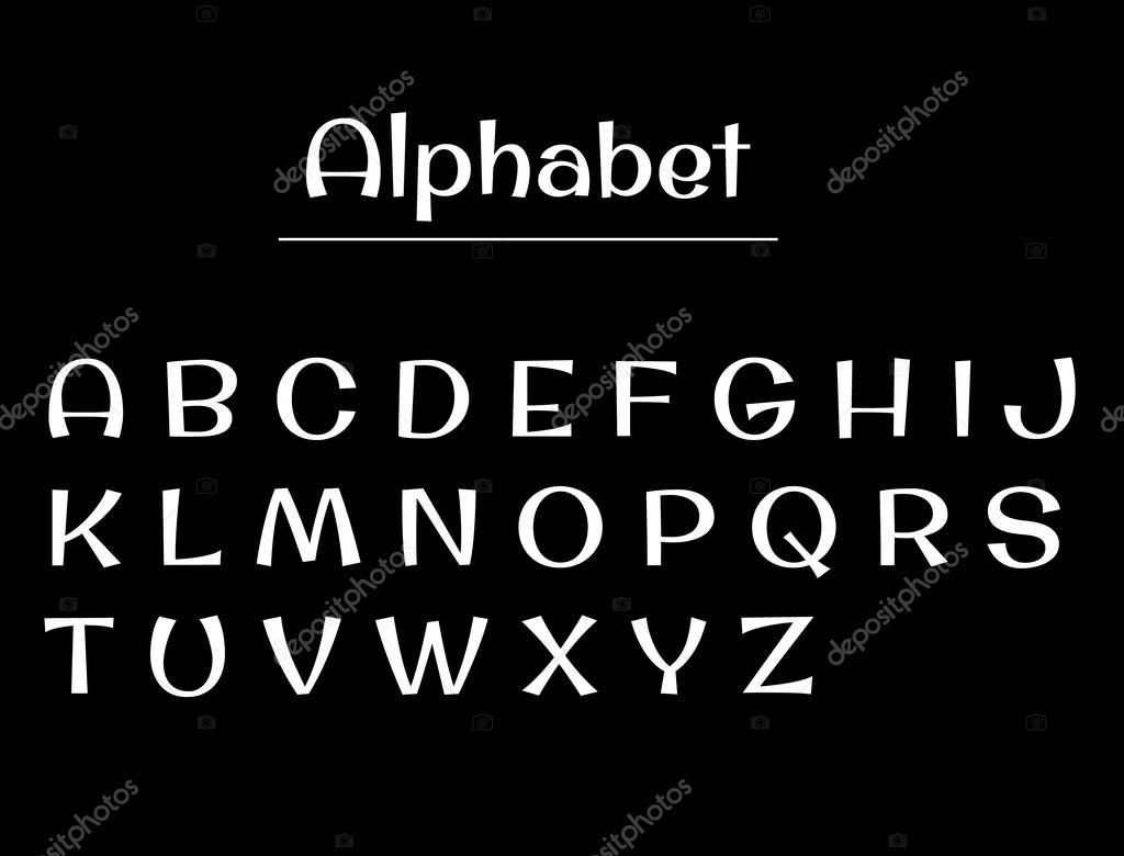 Letras del alfabeto. Letras blancas del alfabeto Vector de stock por ...