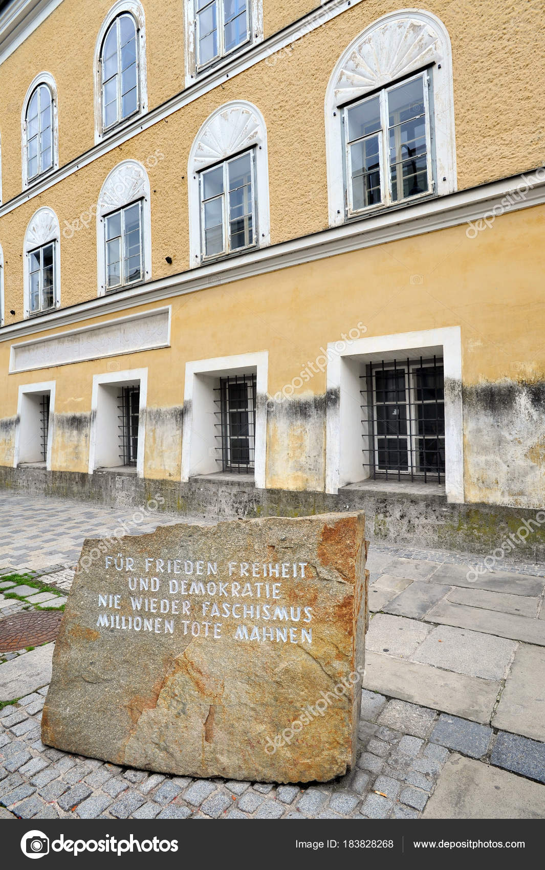 Facade of house where Adolf Hitler was born – Stock Editorial Photo ...