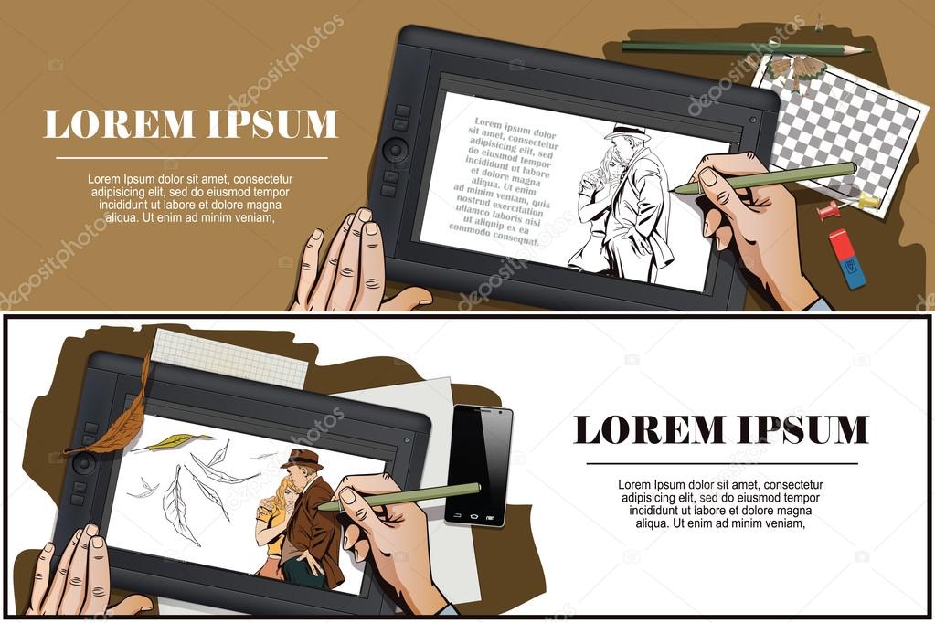 A man comforts beautiful young girl. Stock Vector by ©bomg11 128289052