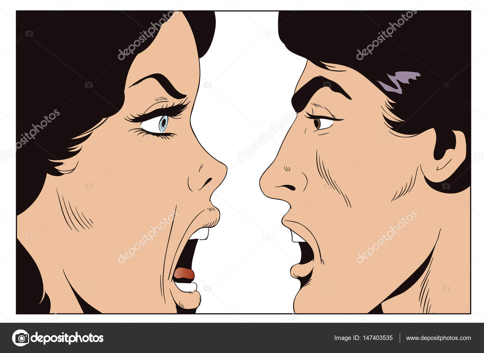 People Yelling At Each Other Clipart