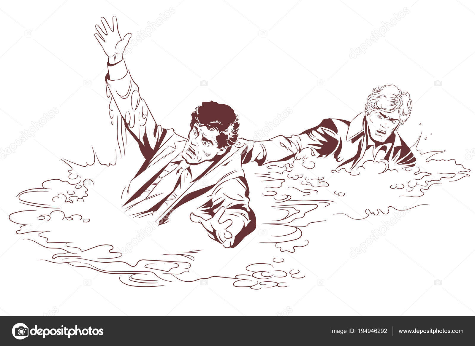 Drowning Person Drawing