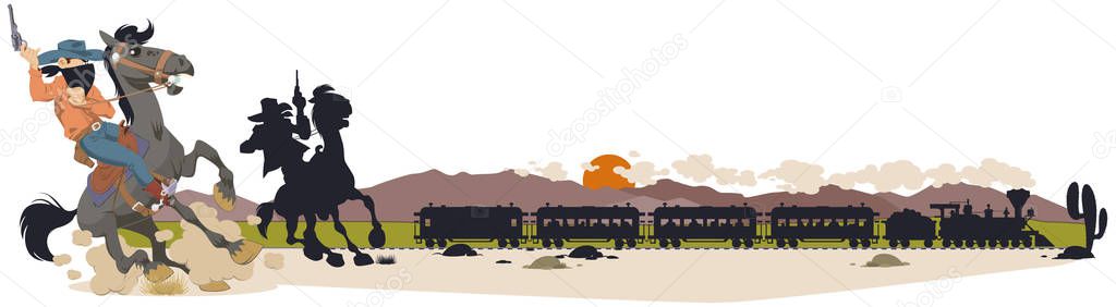Train robbery Vector Art Stock Images | Depositphotos