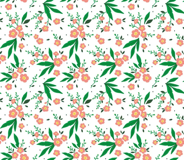 Vector seamless pattern. Pretty pattern in small flowers. Pale ...