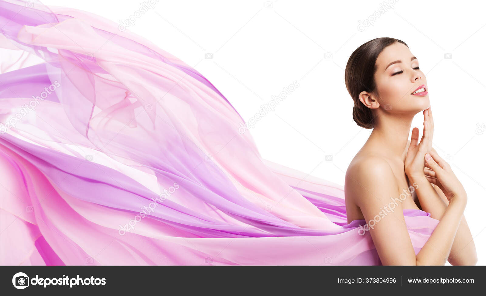 Beauty Makeup Skin Care Woman Touching Face Young Girl Pink Stock Photo ... Beauty Makeup Skin Care Woman Touching Face Young Girl Pink Stock Photo ...