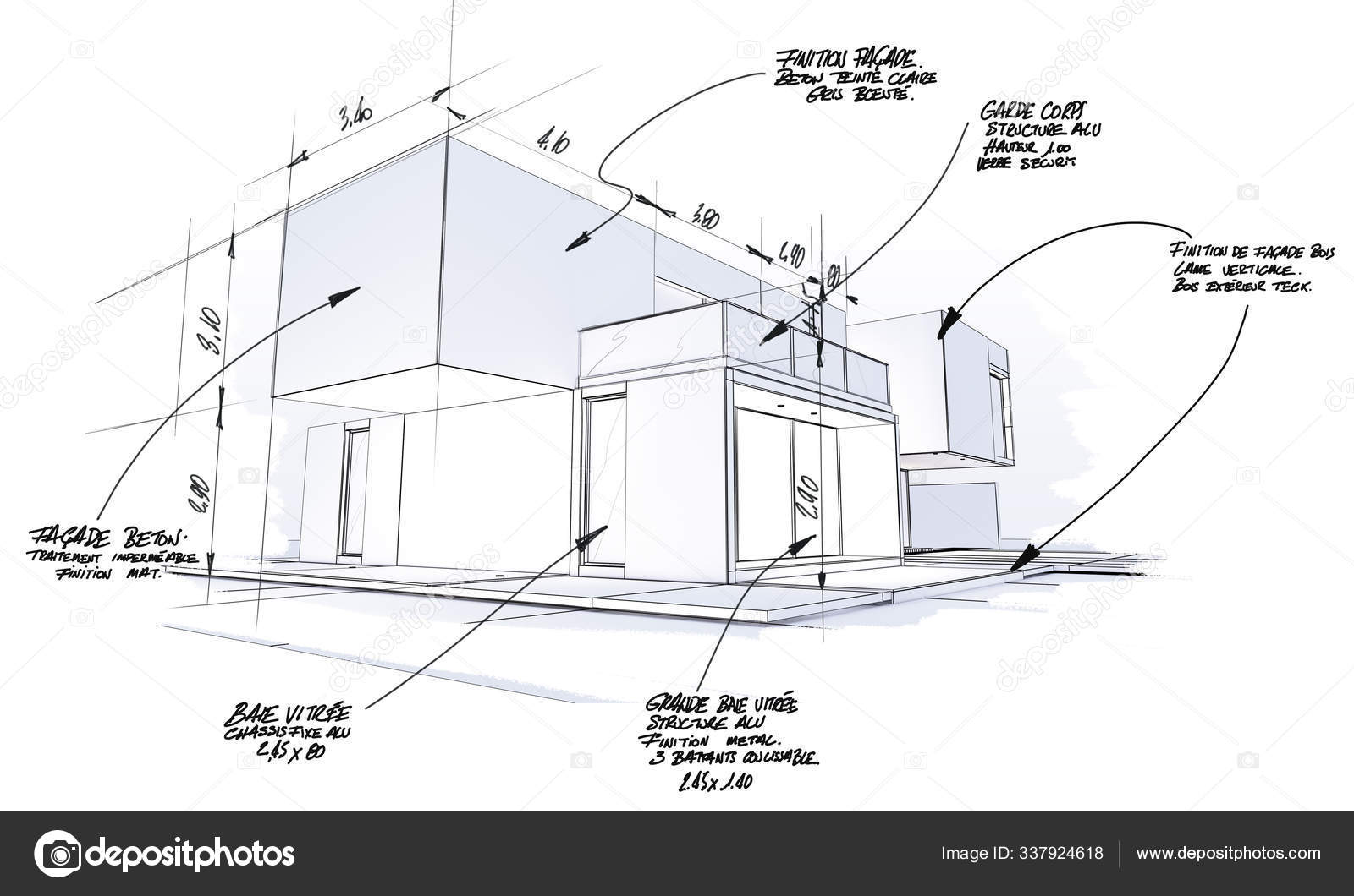 Modern high end architecture project Stock Illustration by ©franckito ... Modern high end architecture project Stock Illustration by ©franckito ...