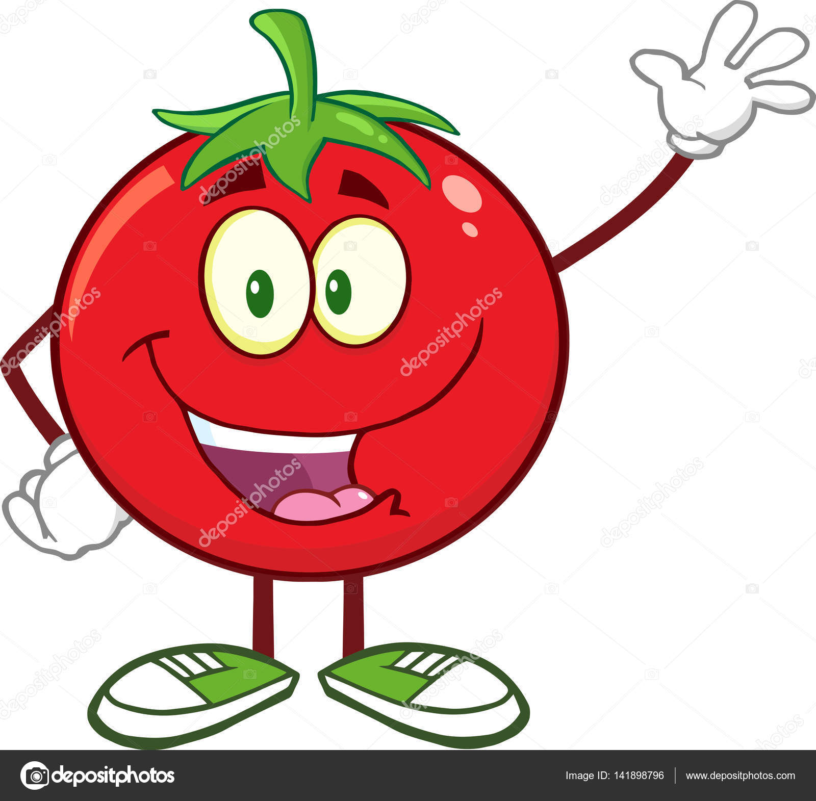 Tomate personaje de dibujos animados Vector de stock #141898796 de ©HitToon