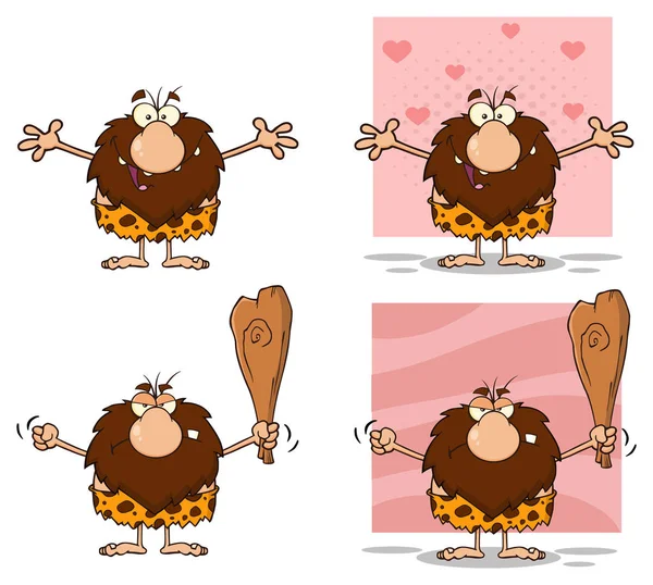 Funny Male Caveman — Stock Vector © HitToon #141917316