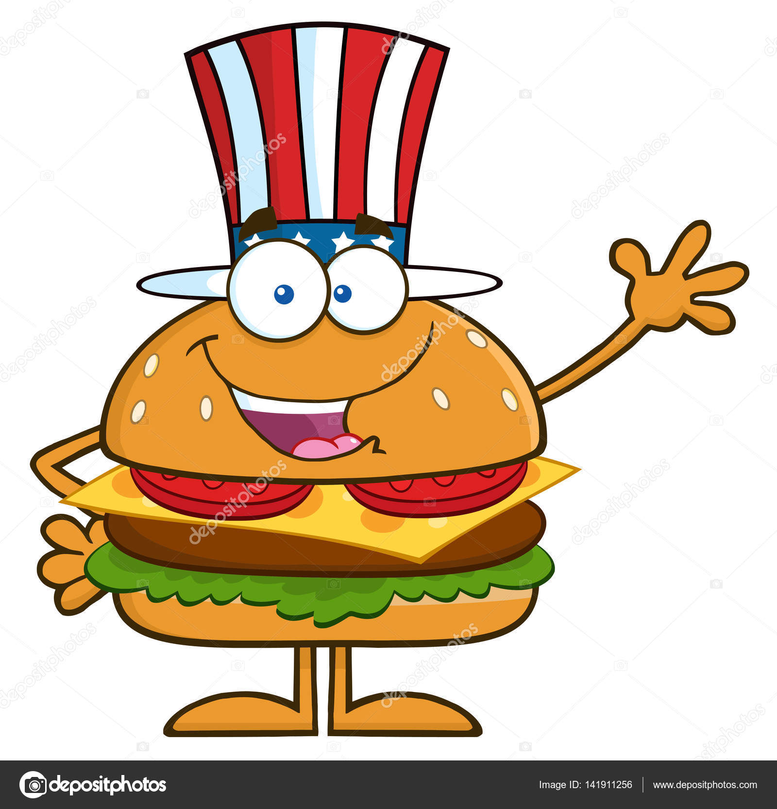 Burger Cartoon Mascot Character Stock Vector Image by ©HitToon #141911256