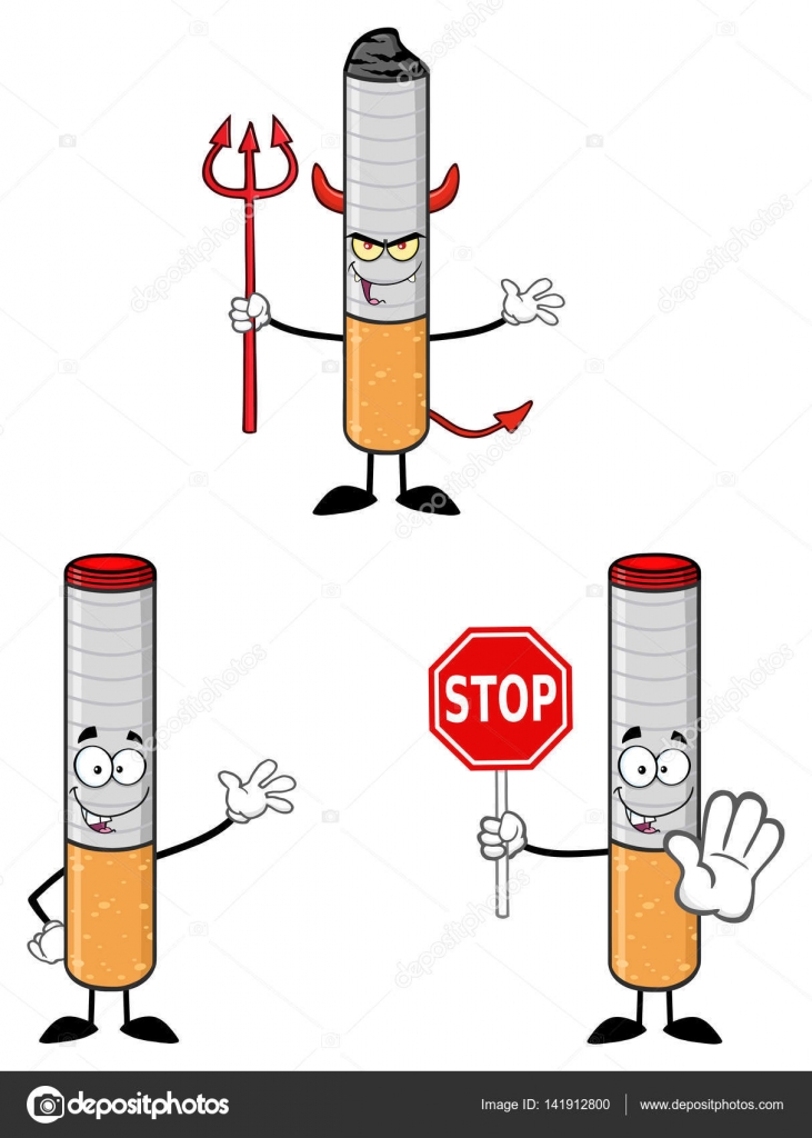 Cigarette Cartoon Mascot Character . Stock Vector Image by ©HitToon ...