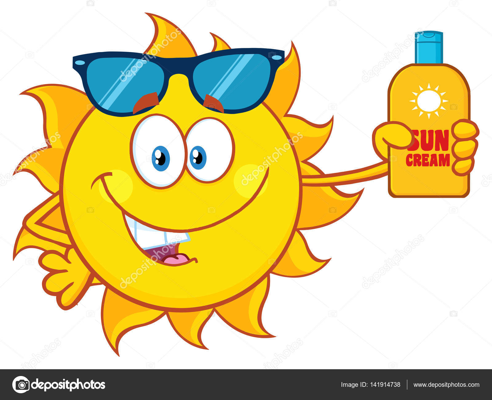 Cartoon Sun Without Sunglasses