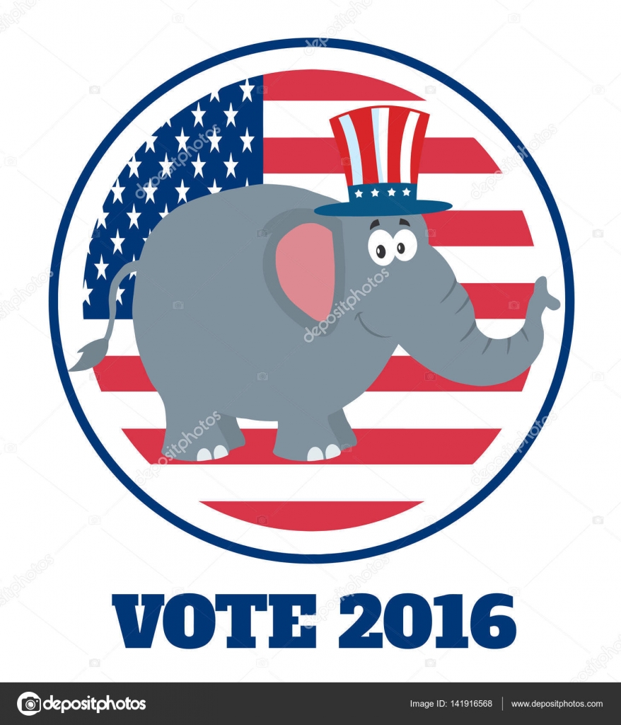 Republican Elephant Illustration — Stock Vector © HitToon #141916568