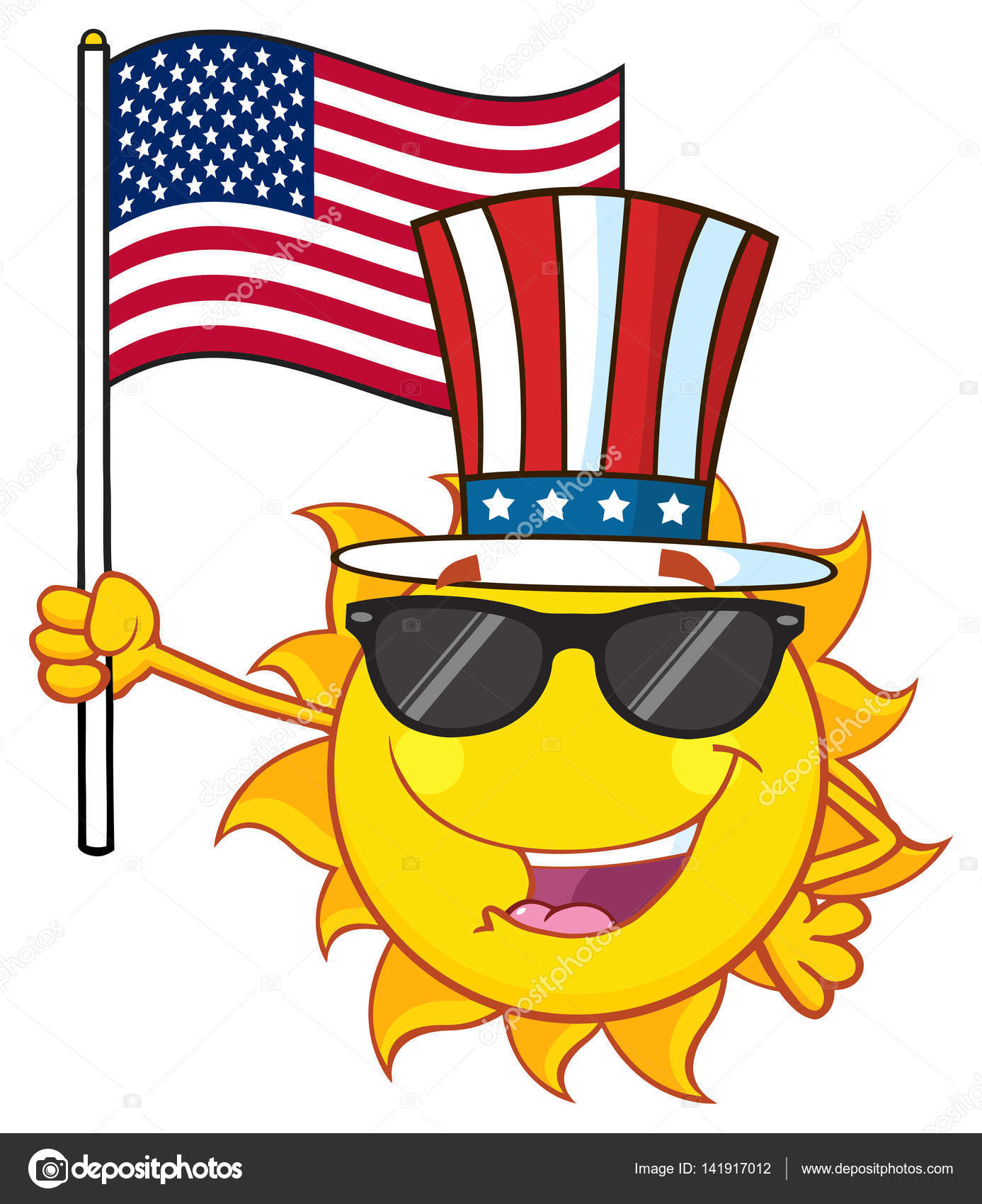 Lindo sol de dibujos animados Vector de Stock de ©HitToon 141917012