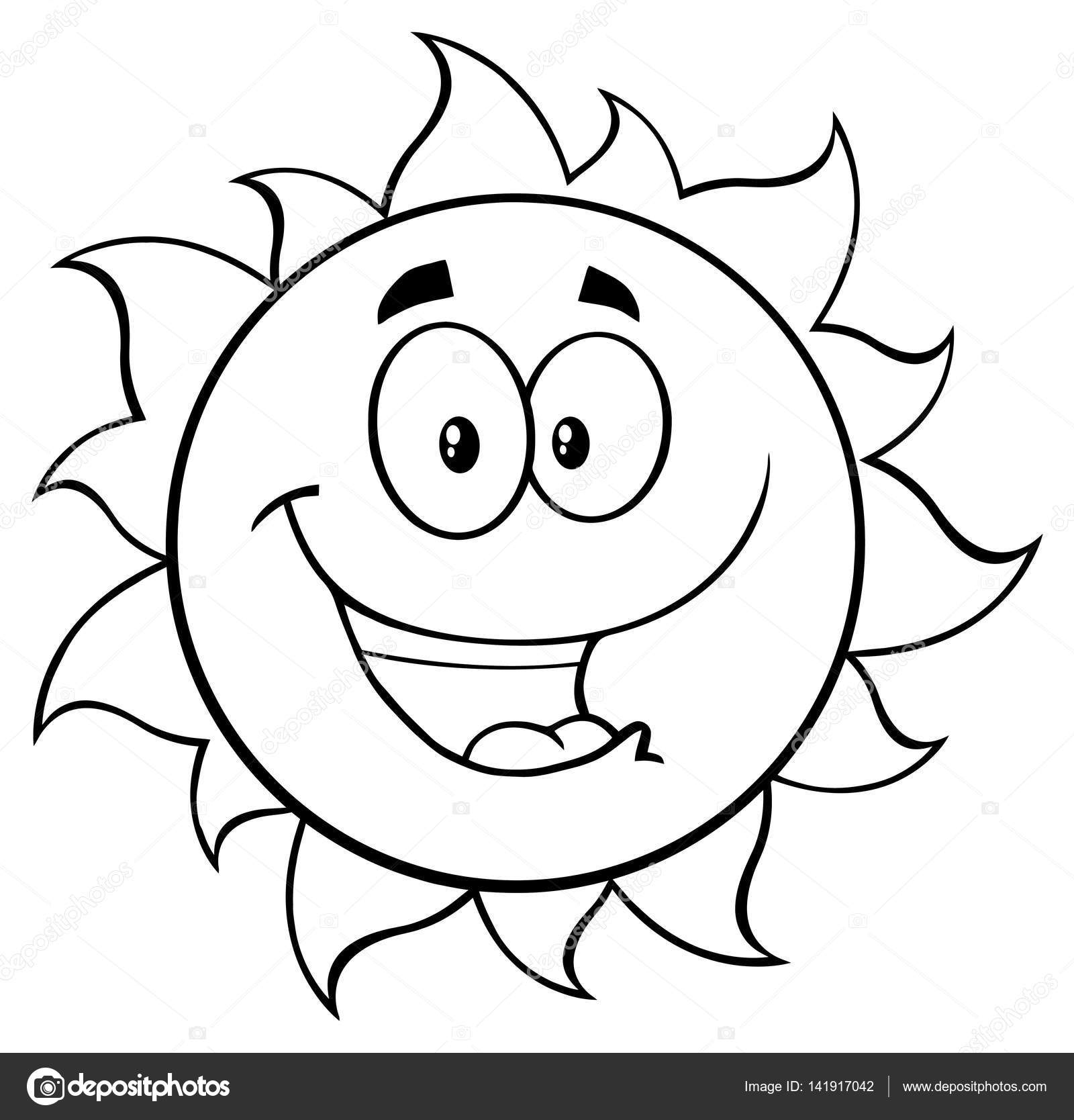 Happy Sun Outline