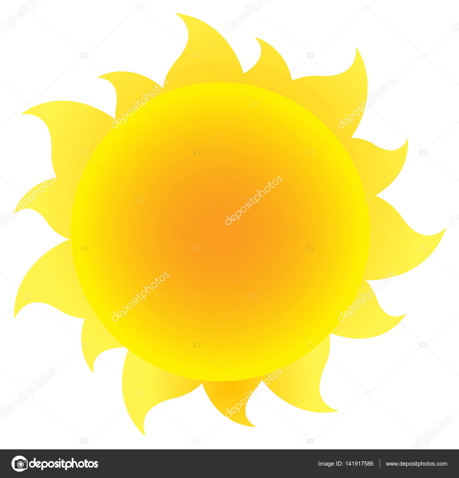 Yellow Simple Sun Stock Vector by ©HitToon 141917586