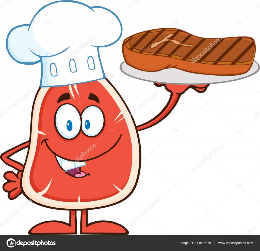 Caricatura de filete sonriente Vector de stock por ©HitToon 141918378