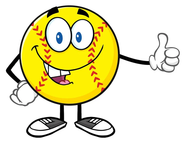 Softball Cartoon Mascot Character Stock Illustration by ©HitToon #141922568