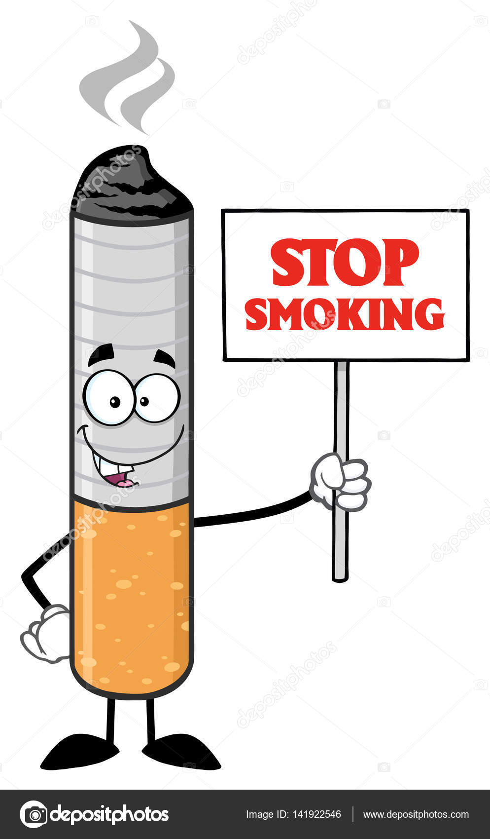 Karakter Kartun Rokok Vektor Stok oleh ©HitToon 141922546