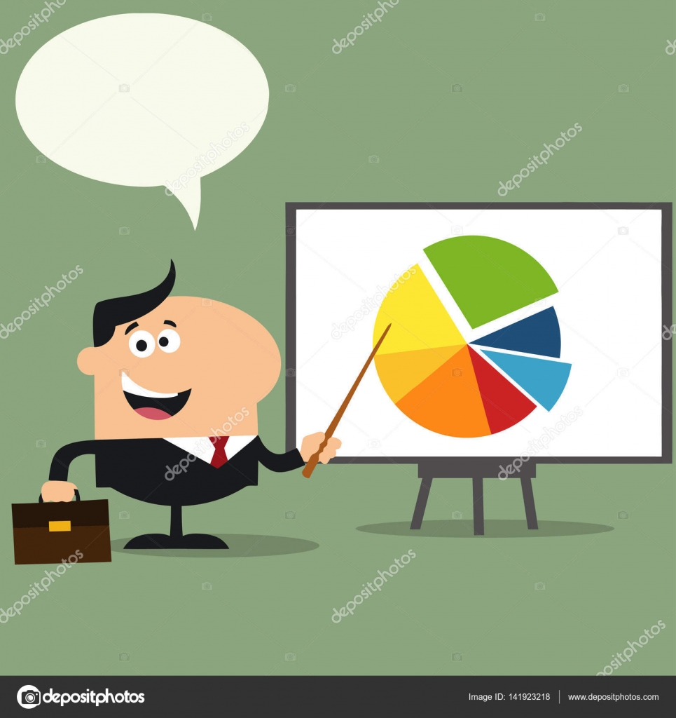 Manager Pointing Progressive Pie Chart Stock Vector Image by ©HitToon ...