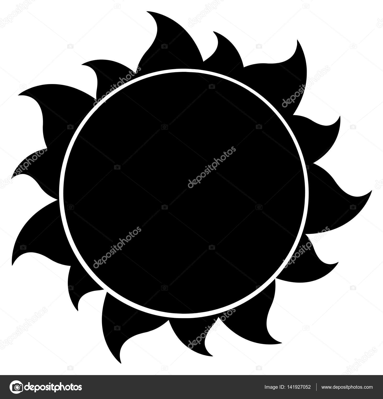 Simple Sun Vector Black