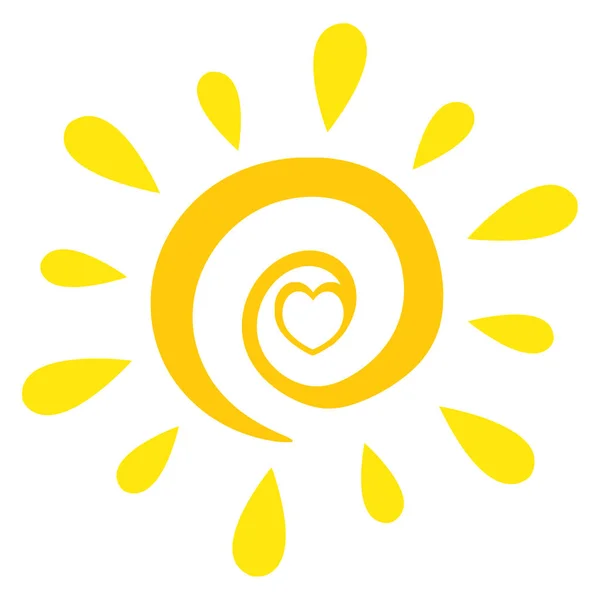 Abstract Sun With Heart — Stock Photo © HitToon #7276642