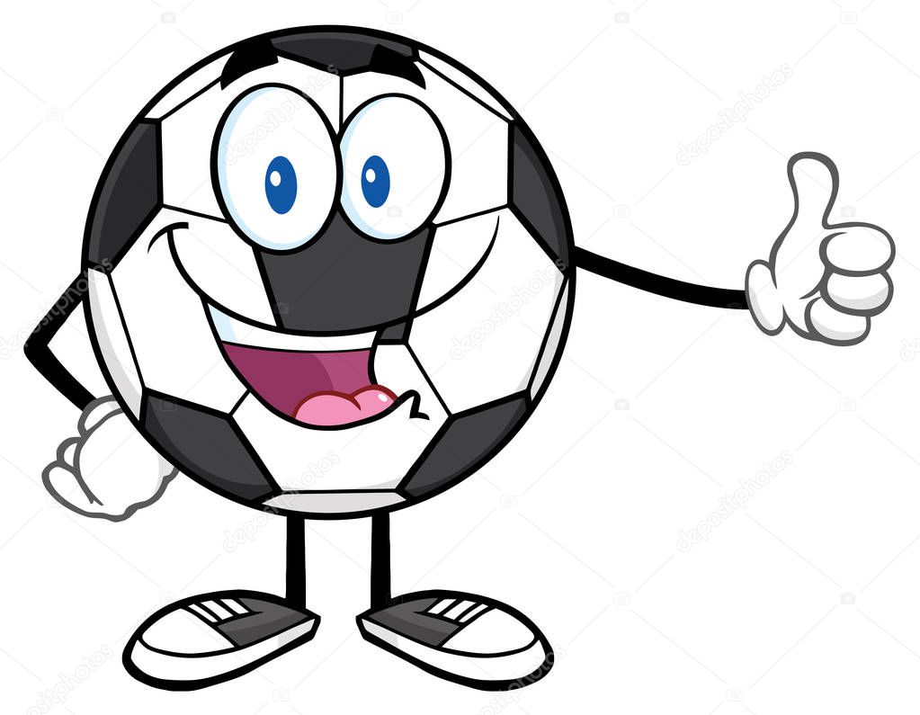 Cute Soccer Ball Cute Soccer Ball Cartoon Mascot — Stock Vector © Hittoon 141925904