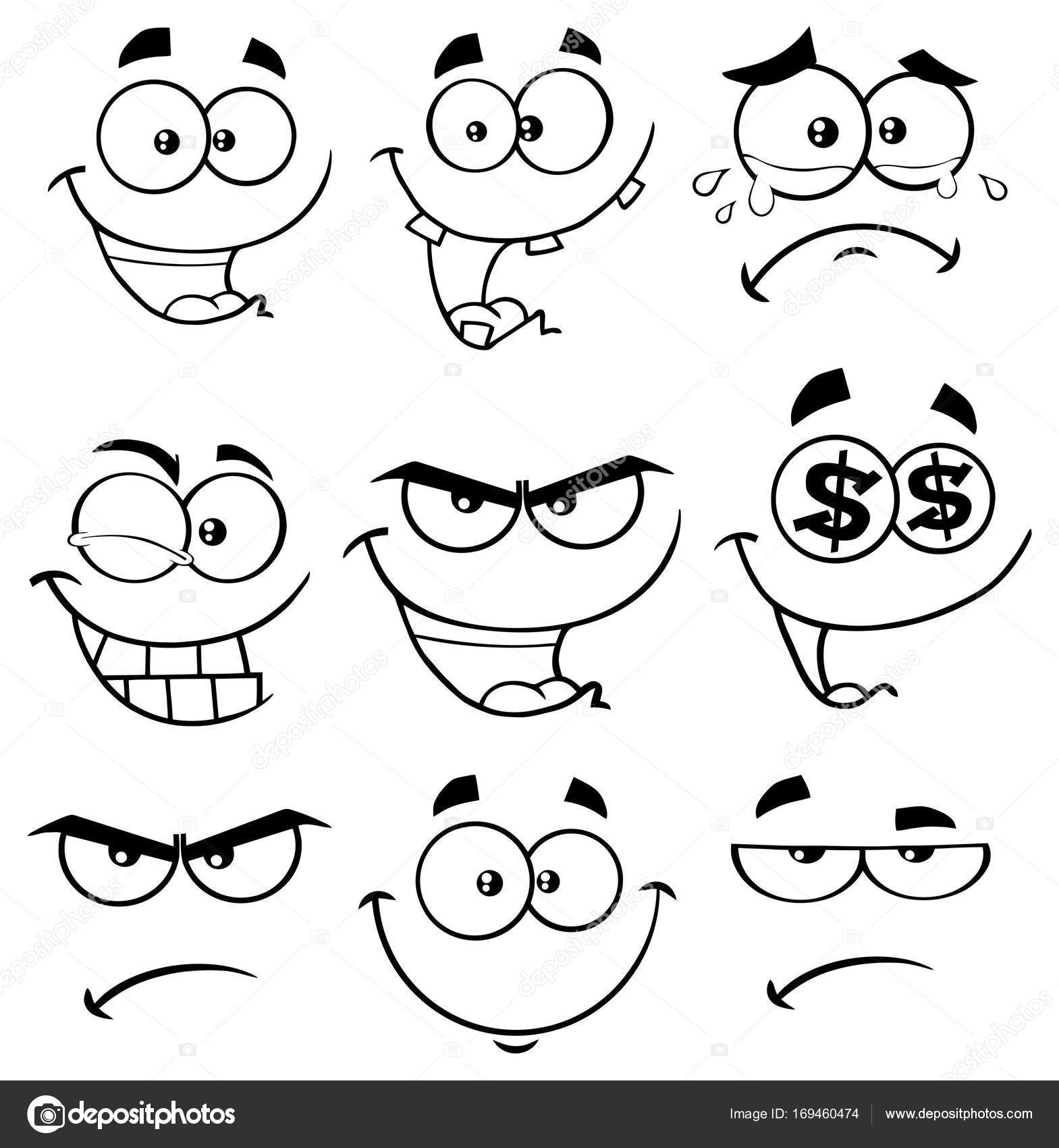 Set of face expressions Stock Vector by ©HitToon 169460474