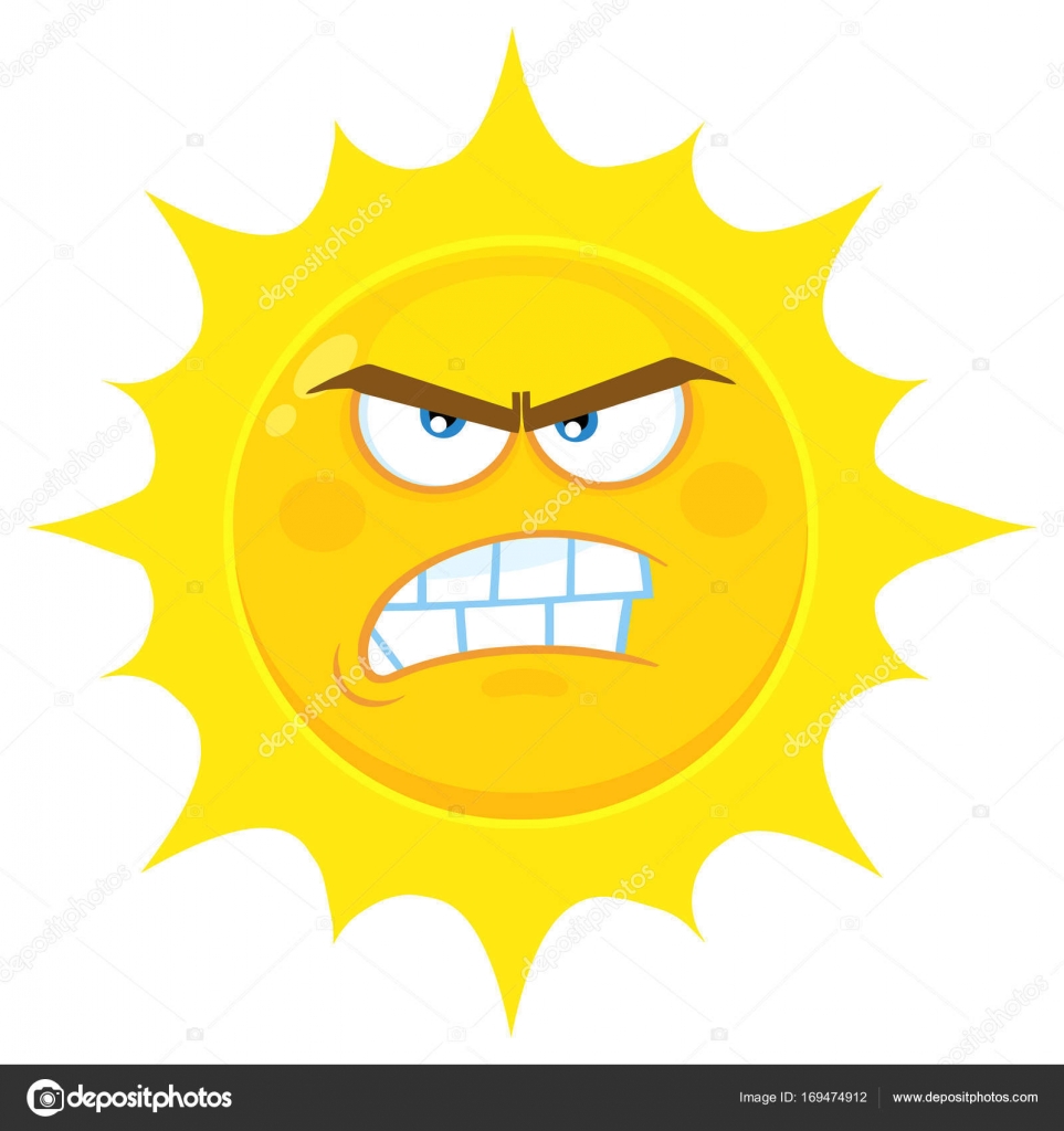 Clipart: angry sun | Angry Cartoon Sun — Stock Vector © HitToon #169474912