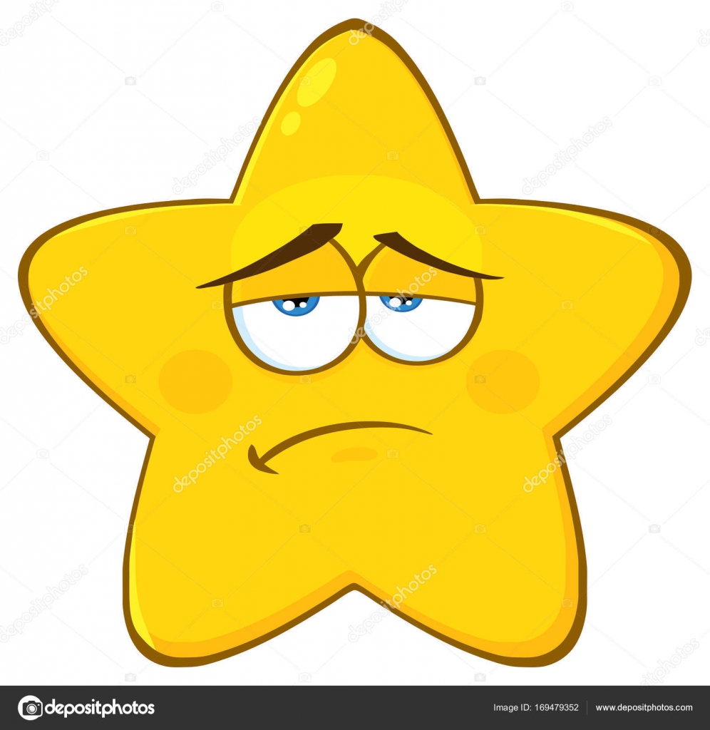 Sad Yellow Star Cartoon Character Stock Vector Image by ©HitToon #169479352