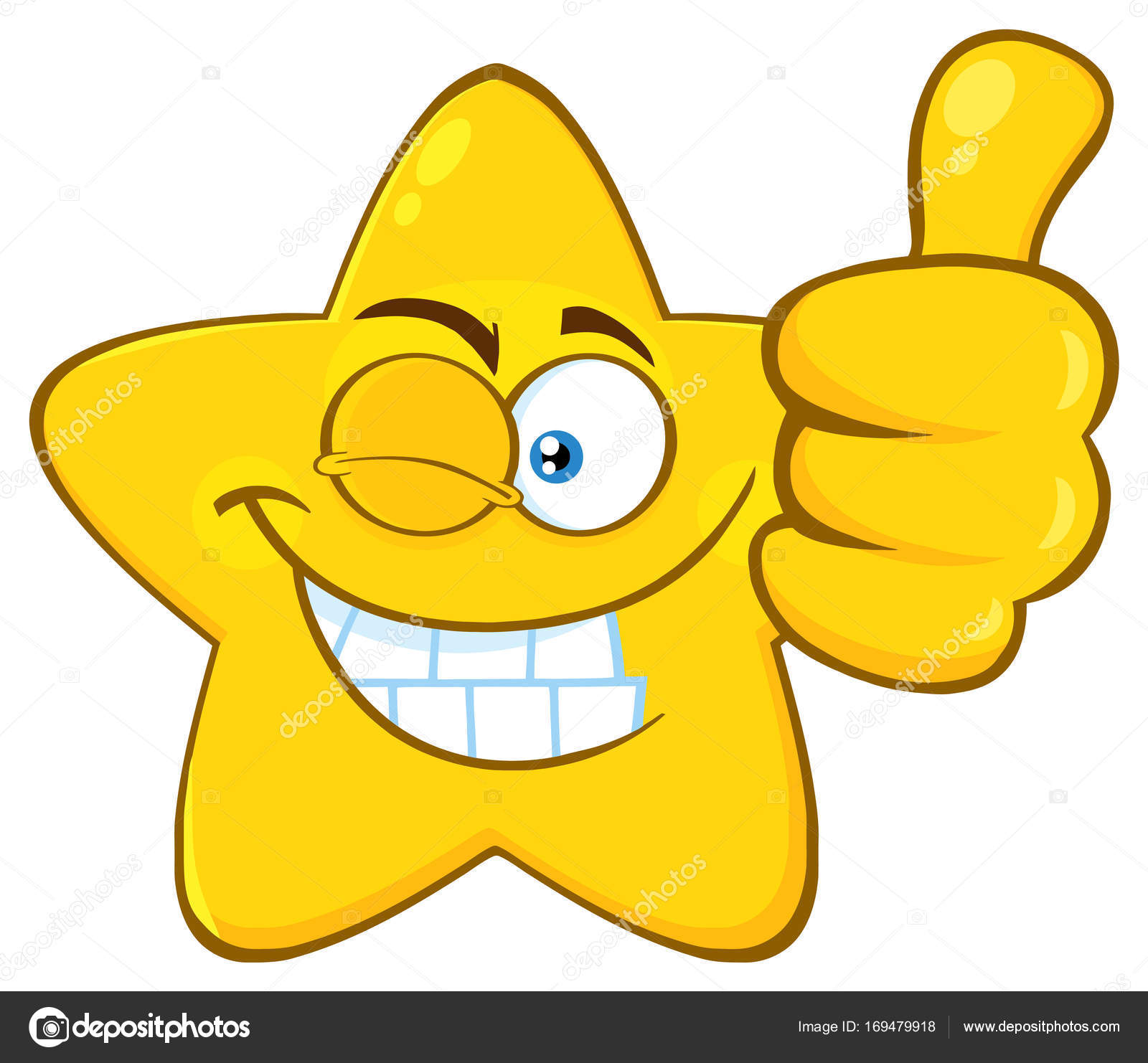 Yellow Star Cartoon Character Stock Vector by ©HitToon 169479918